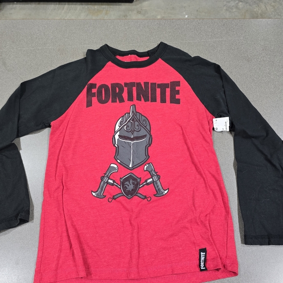 Fortnite | Shirts & Tops | Fortnite Kids Red And Black Long Sleeve Tee ...